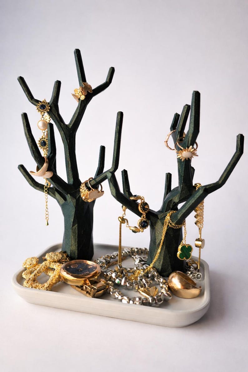 Modern Tree Jewelry Stand – 3D Printed Jewelry Holder for Rings ...