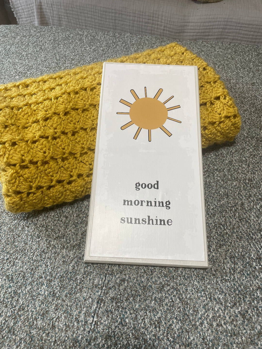 Nursery Sign Good Morning Sunshine Small Wall Art Child's Bedroom Wood ...