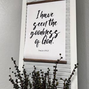 Canvas Banner | Psalm 27:13 | I Have Seen the Goodness of God |wall ...