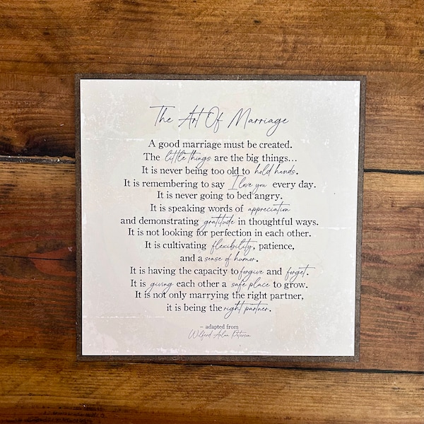 The Art of Marriage - Etsy