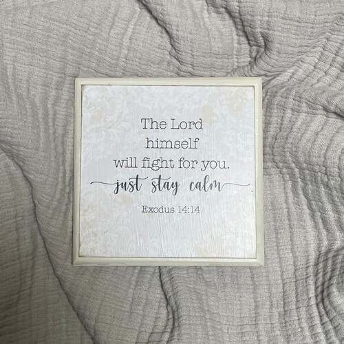 Exodus 14:14 the Lord Will Fight for You Bible Verse Art - Etsy