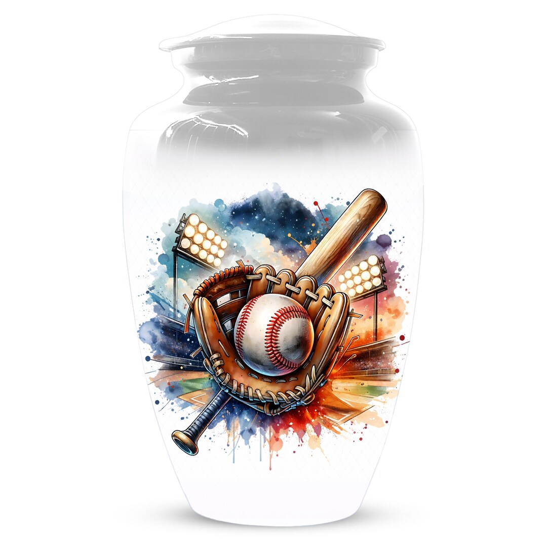Baseball Legacy Memorial Urn for Male - Custom Small Mini Urns for ...