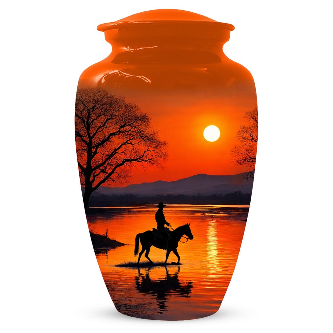 Dallas Cowboy Urn for Ashes Male - Western Cowboys Urns for Dad - Etsy