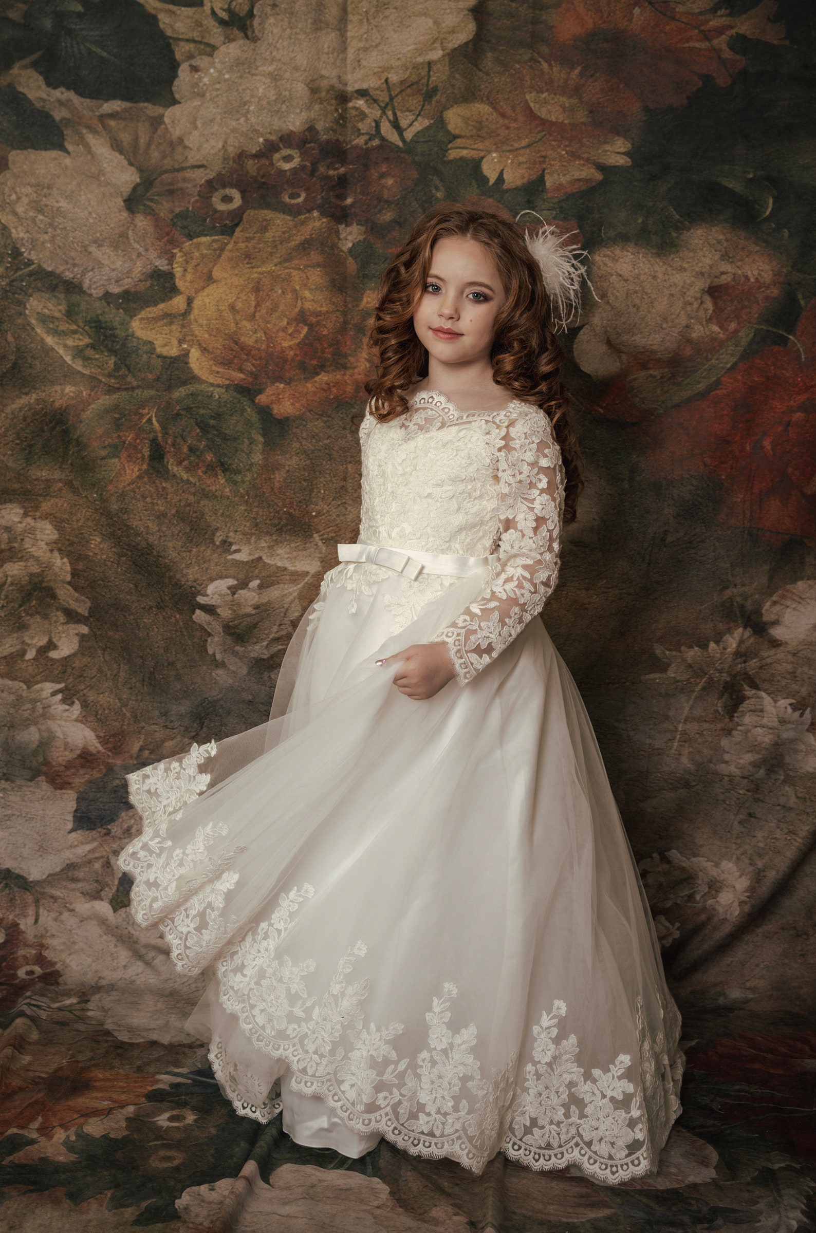 Long Sleeve Mini Bride Dress With V Back and Lace Details | Etsy