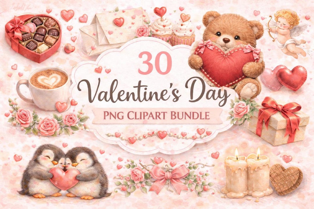 Valentine's Day Clip Art Bundle - Etsy