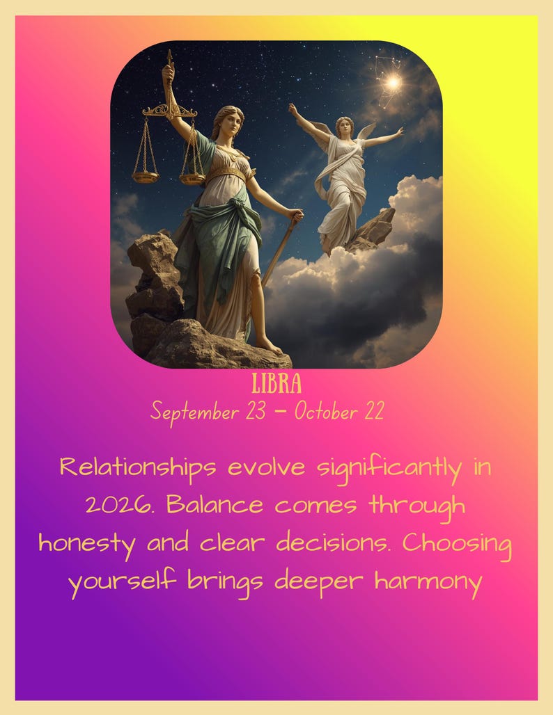 2026 Zodiac Guide & Reflection Journal | Monthly Astrology Forecasts ...