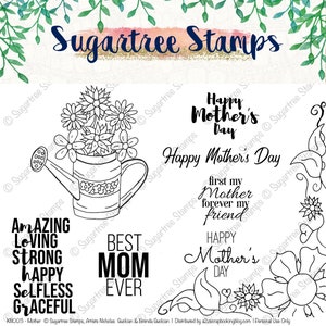Mothers INSTANT DOWNLOAD Sugartree Stamps KN003 Digital Stamps, Mothers ...