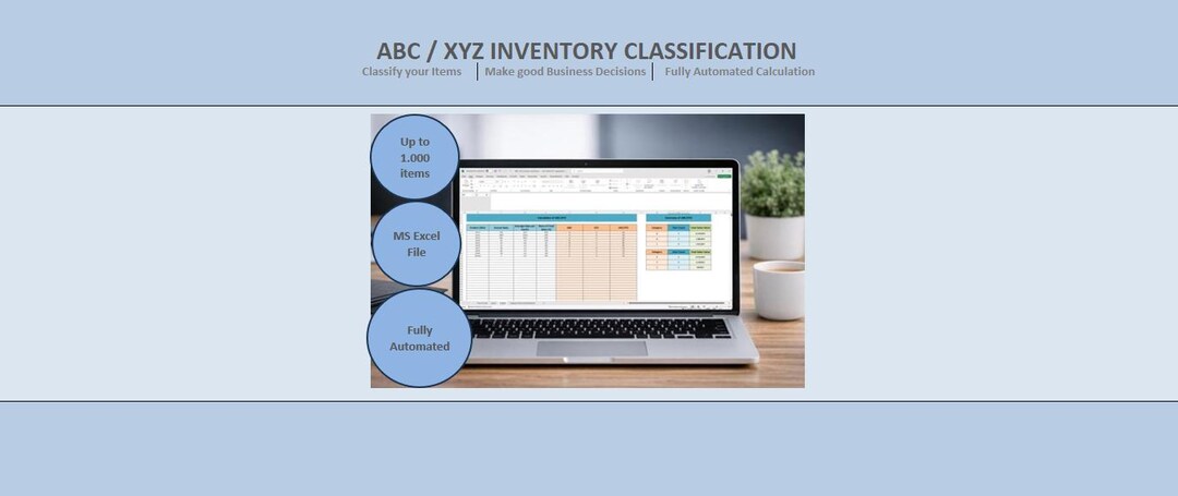 ABC XYZ Inventory Analysis Excel Template | Inventory Classification ...