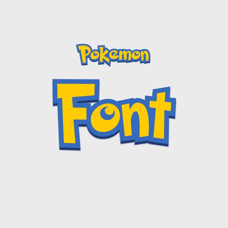 Pokemon Font | Alphabet Letters | SVG, PNG, PDF | Font File Included - Etsy