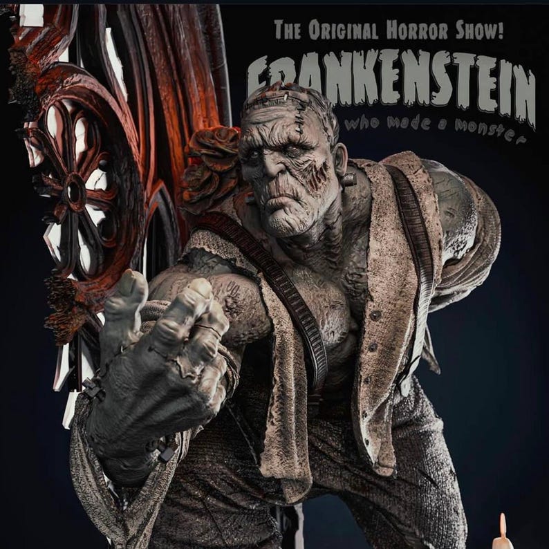 Frankenstein STL 3D Model 1:6 Scale (fullsize + Bust) | Unsupported - Etsy