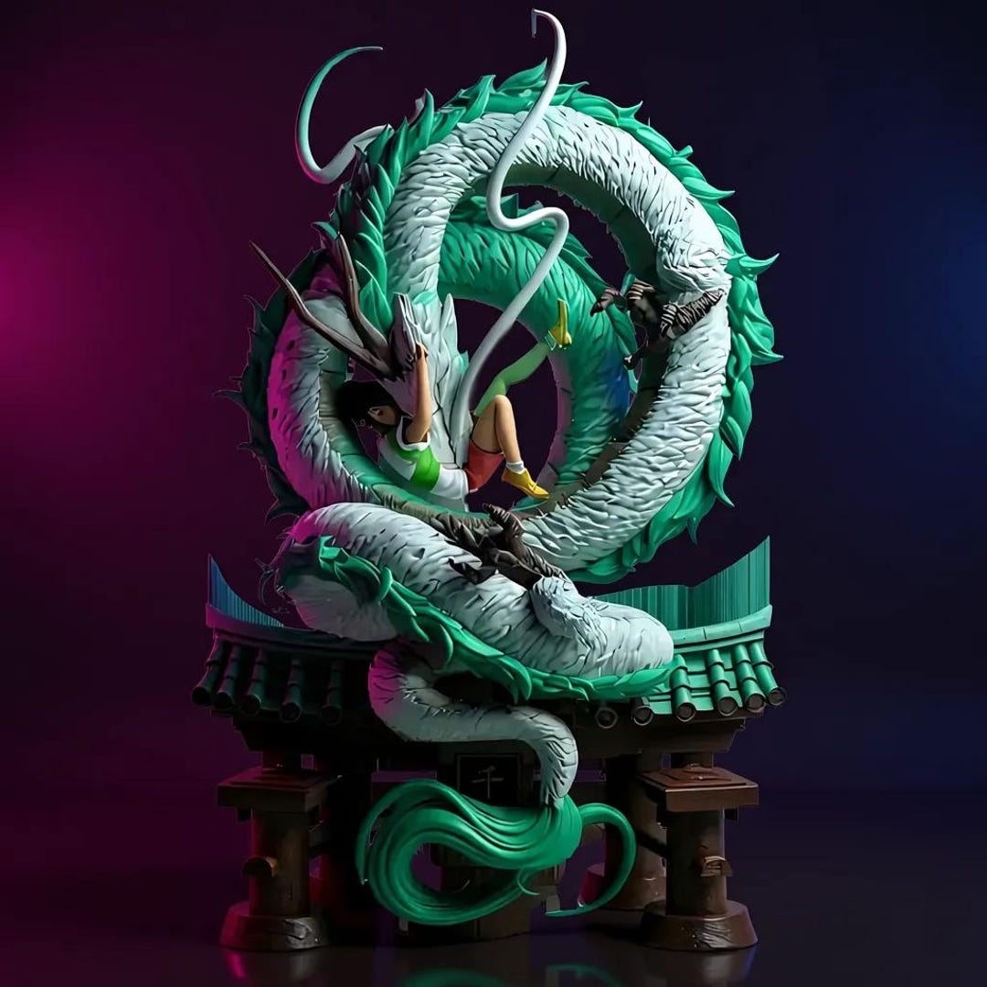 Chihiro & Haku Spirited Away STL | Anime 3D Print Model Non-supported ...