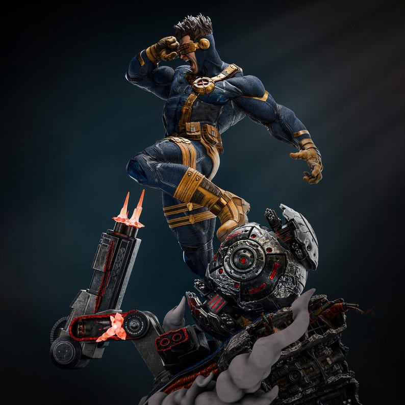 Cyclops - X-men STL 3D Model 1:6 Scale (fullsize + Bust) | 2 Head ...
