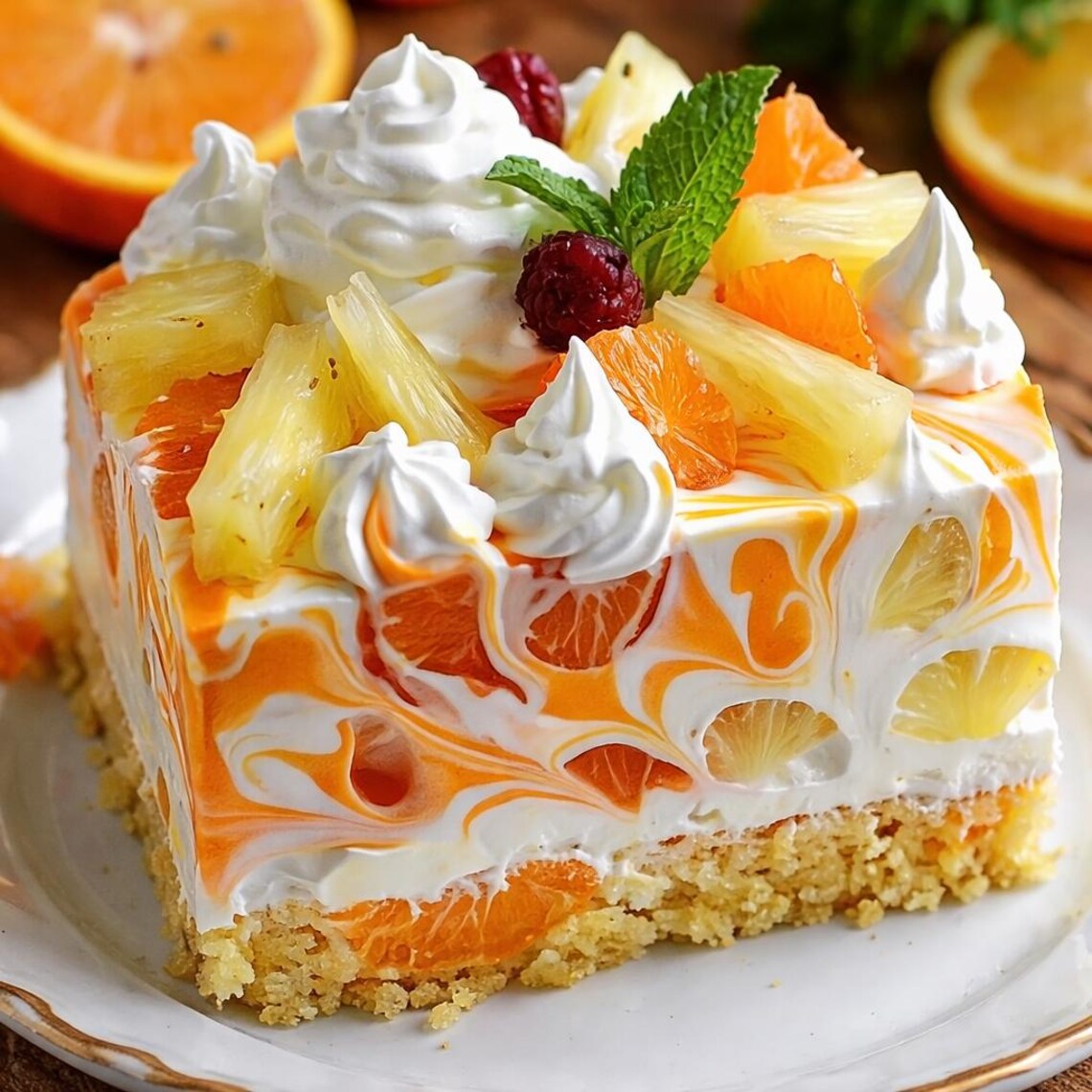 No-bake Orange Pineapple Swirl Cheesecake Recipe PDF (digital Download ...