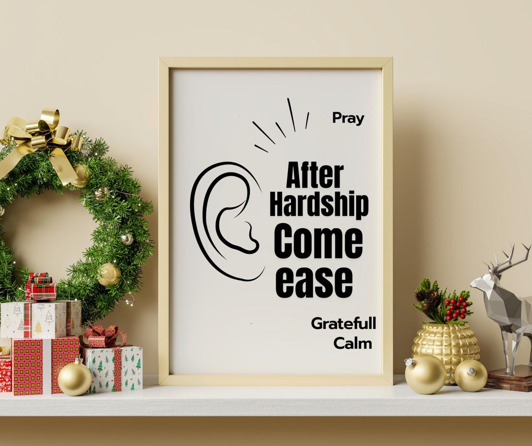 After Hardship Coming Ease, School Wall Art, Poster for School ...
