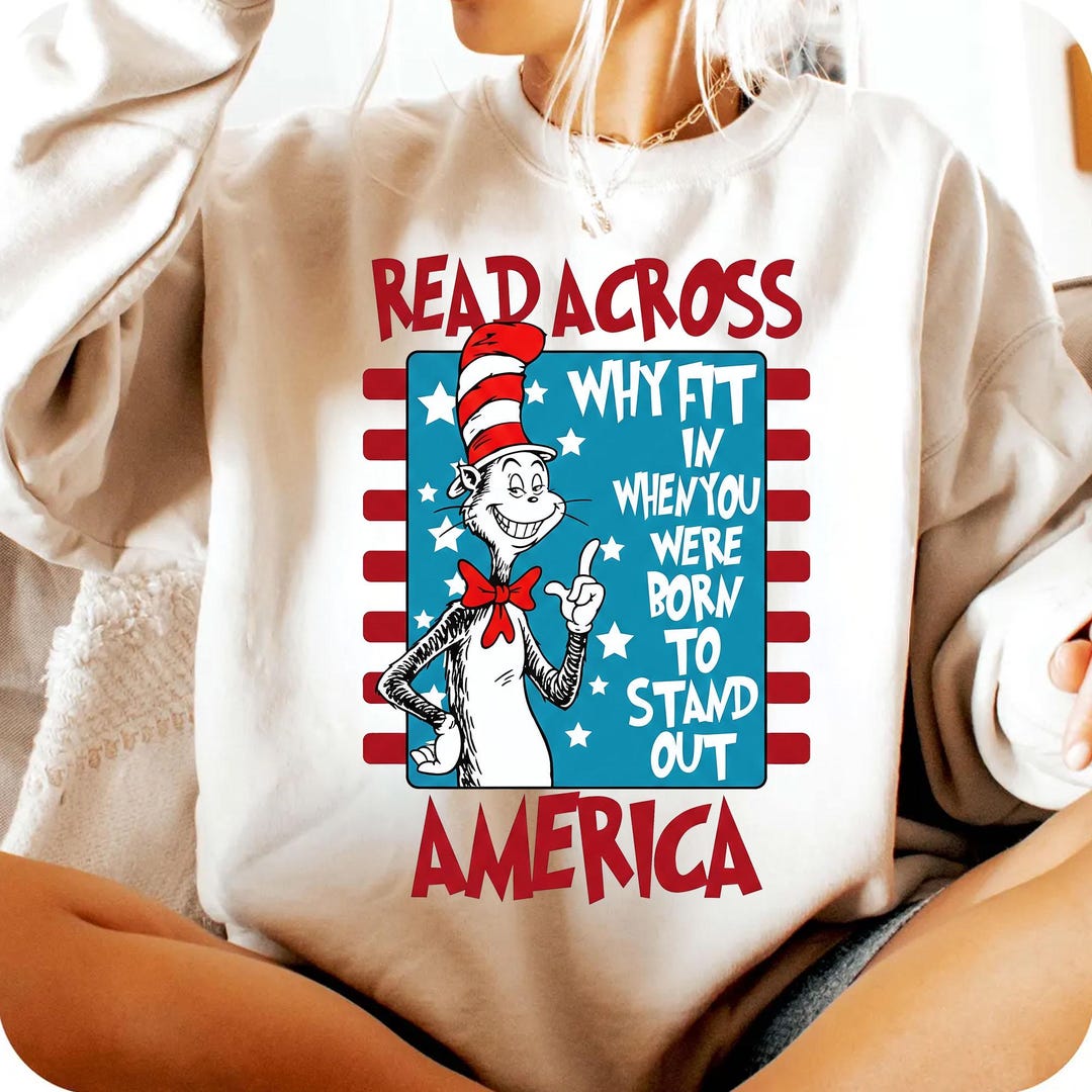 Read Across America PNG, Cat in the Hat Shirt Design (digital Download ...