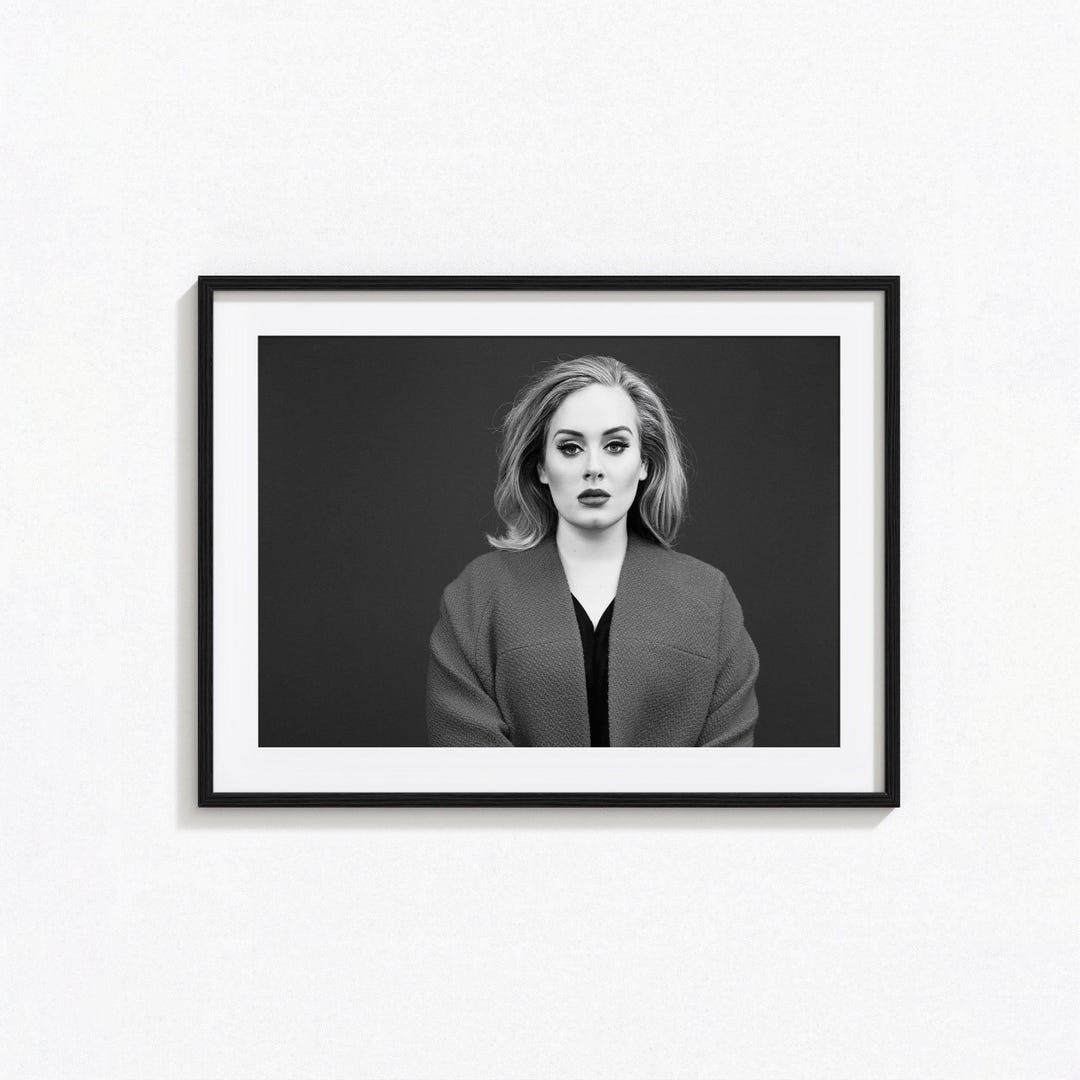 Adele Posters / Adele Black and White Wall Art, Album Cover Poster ...