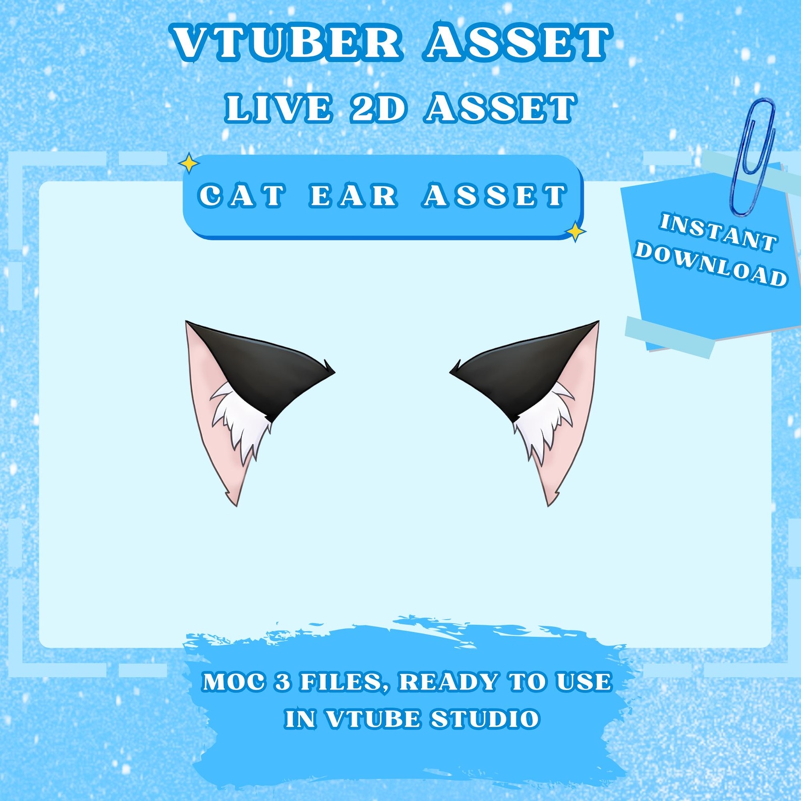 Live2d Rigged Cat Ear Asset | Vtuber Prop (digital Download) - Etsy