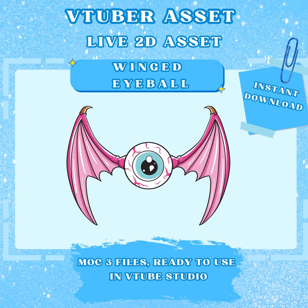 Live2d Rigged Winged Eyeball Vtuber Asset - Etsy