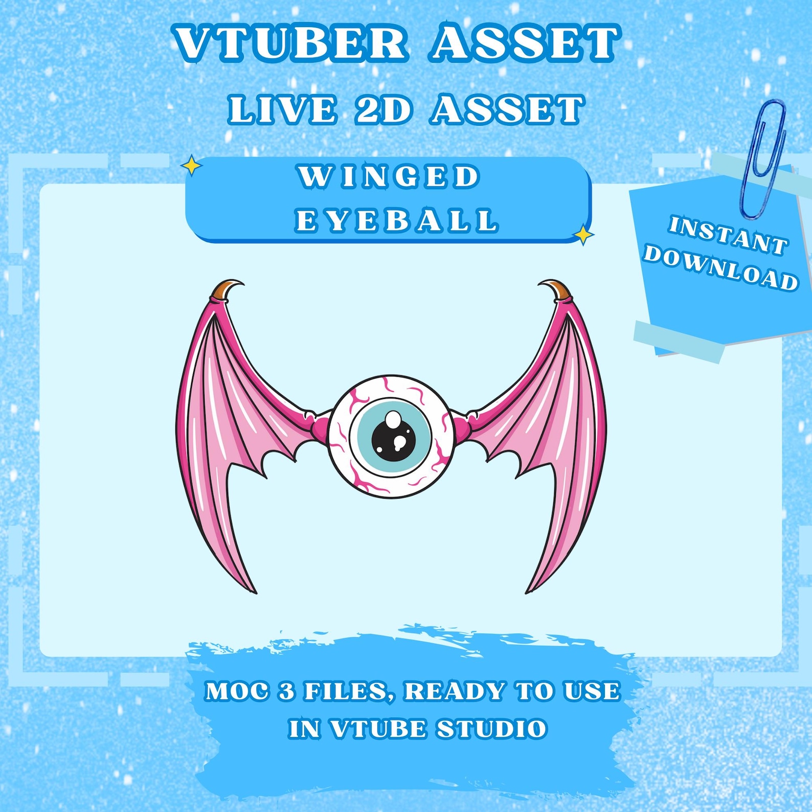 Live2d Rigged Winged Eyeball Vtuber Asset - Etsy