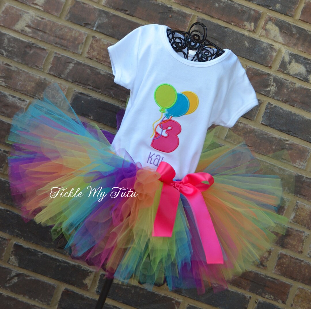 Balloon Themed Birthday Tutu Outfit-first Second Third Fourth Fifth ...