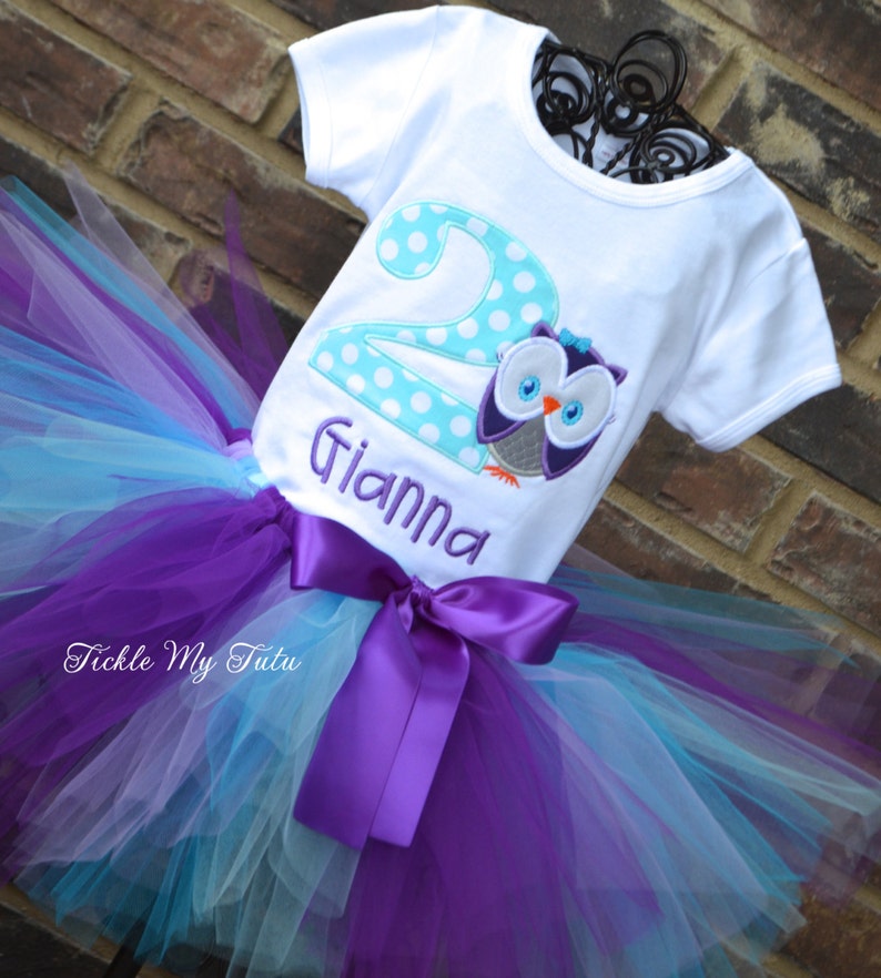 Owl Birthday Outfit-owl Tutu Outfit-whoo's One Owl Tutu | Etsy