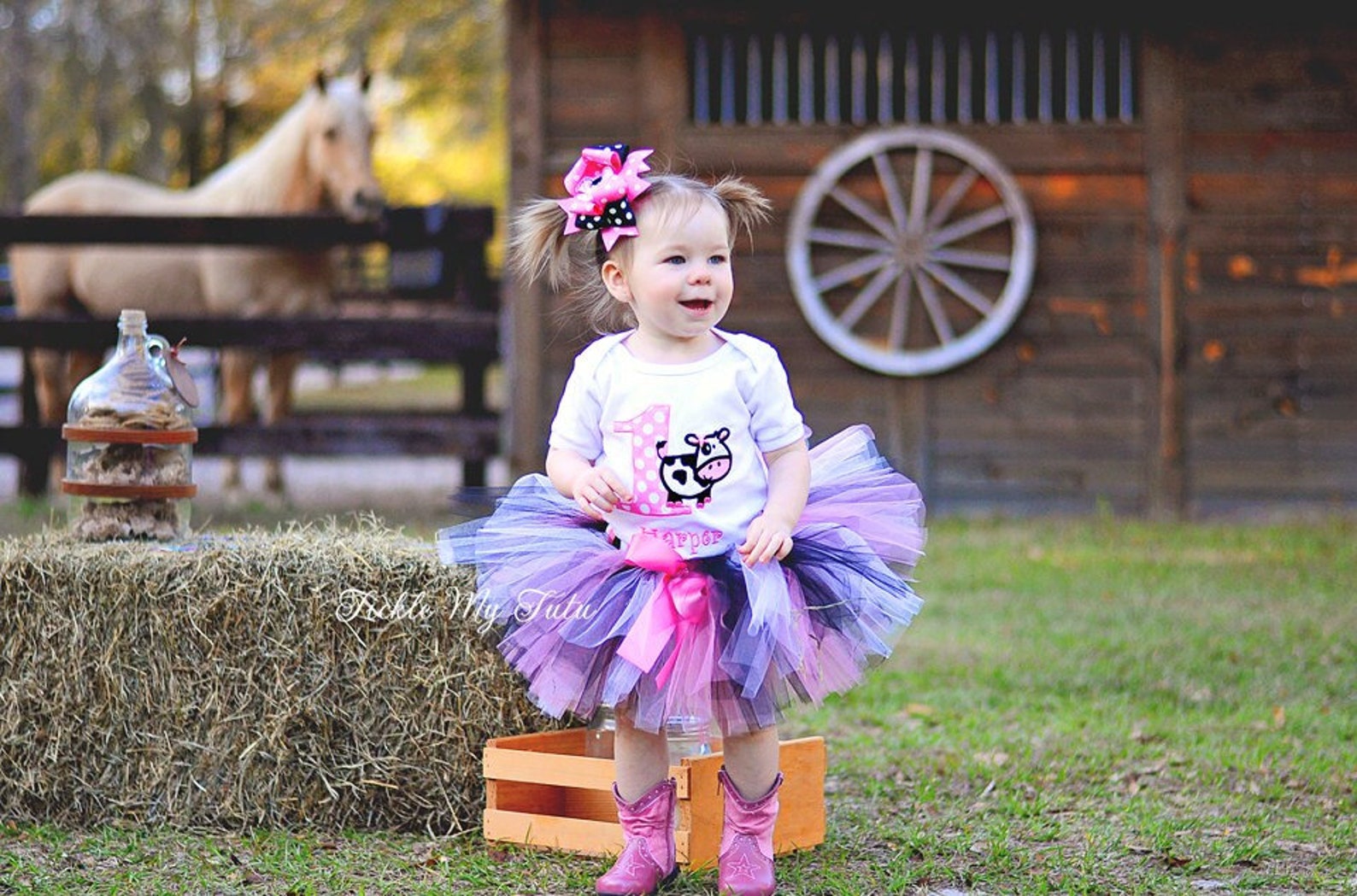 Holy Cow I'm One Birthday Outfit-barnyard Bash Tutu Outfit-farm Party ...