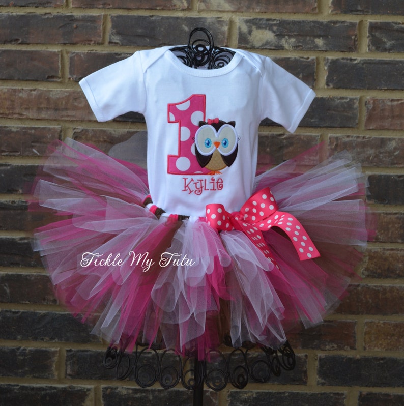 Owl Birthday Outfit-whoo's One Owl Tutu Oufit-owl Themed - Etsy