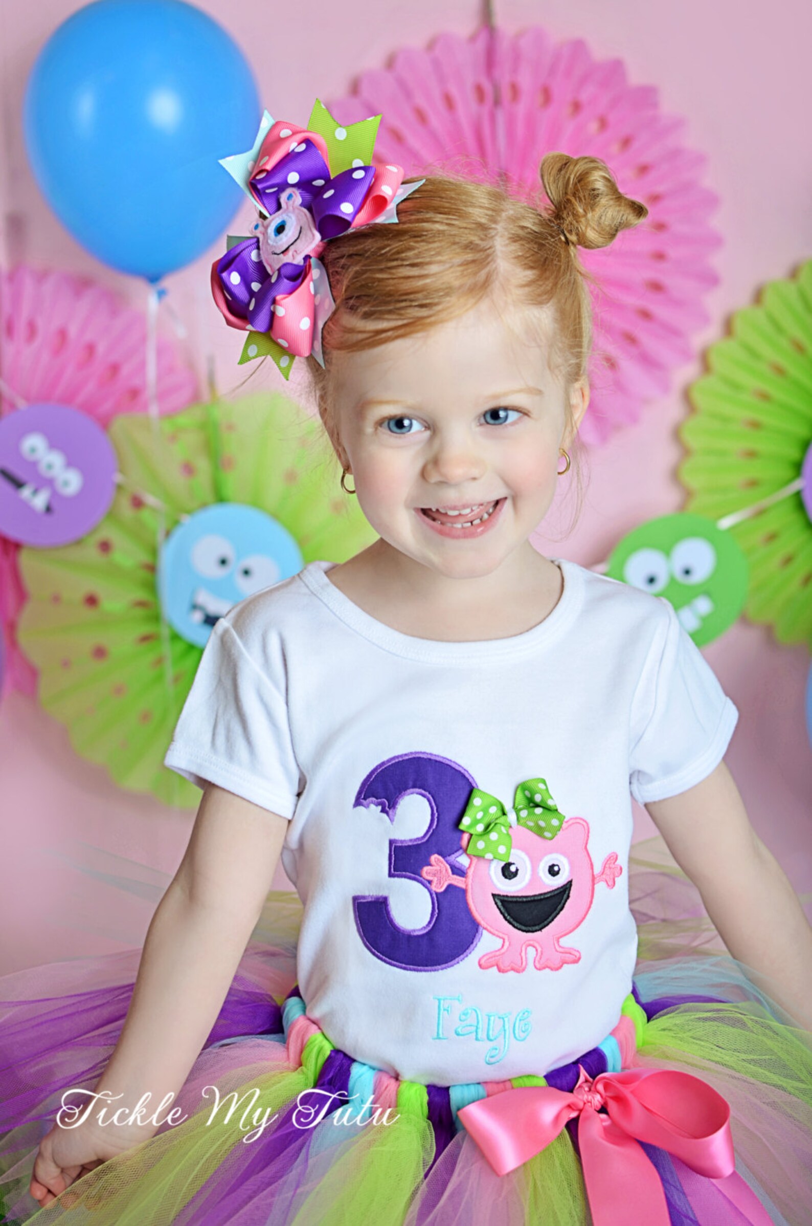 Monster Mash Birthday Tutu Outfit-girl's Monster Party | Etsy