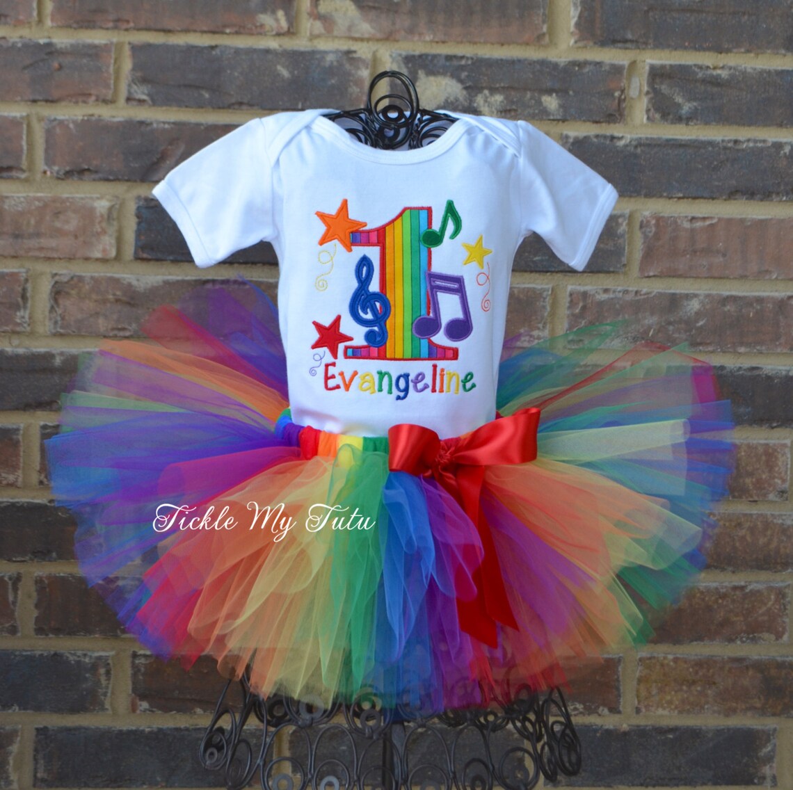 Music Themed Birthday Tutu Outfit-music Party Outfit-music | Etsy