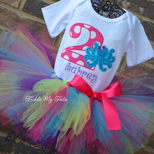 Octopus Themed Birthday Tutu Outfit-under the Sea Birthday Tutu Outfit ...