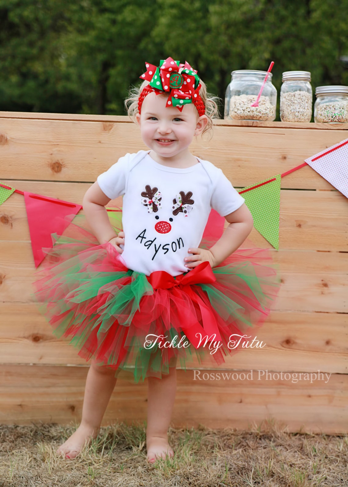 Christmas Tutu Outfit-reindeer Christmas Outfit-christmas Pageant Tutu ...