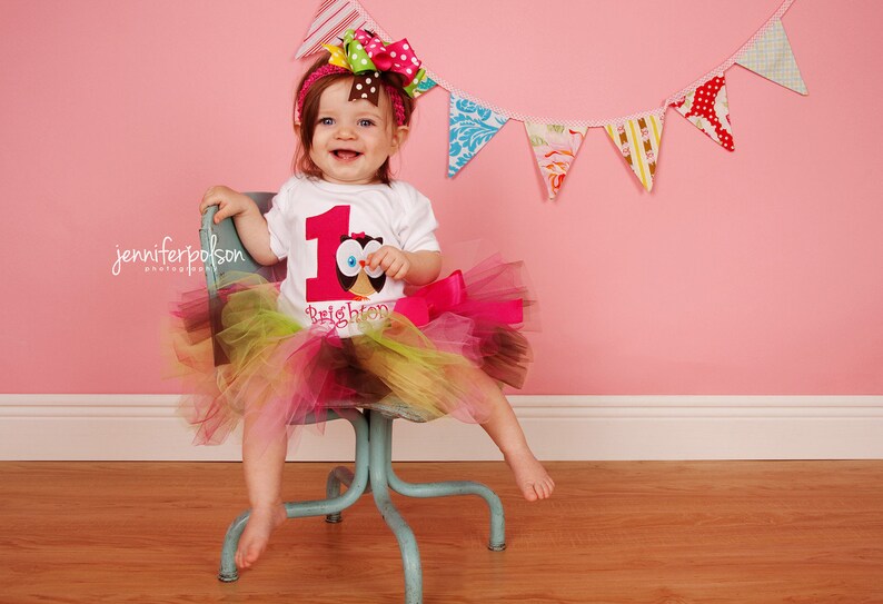 Owl Birthday Outfit-whoo's One Owl Tutu Oufit-owl Themed Birthday ...