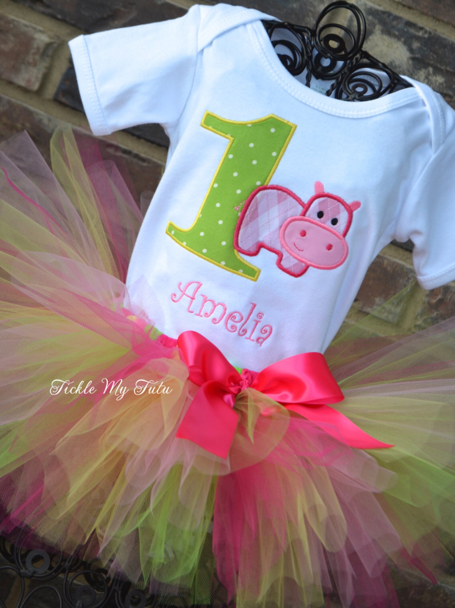Hip Hippo-ray Pink Hippo Birthday Tutu Outfit-hippo Birthday Tutu Set ...