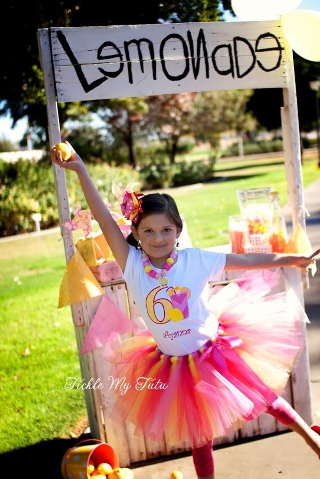 Pink Lemonade Themed Birthday Tutu Outfit-lemonade Stand Birthday Tutu ...