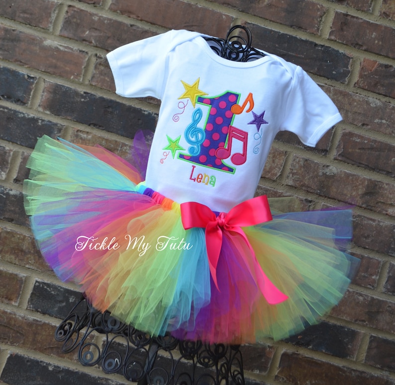 Music Themed Birthday Tutu Outfit-music Party Outfit-music | Etsy