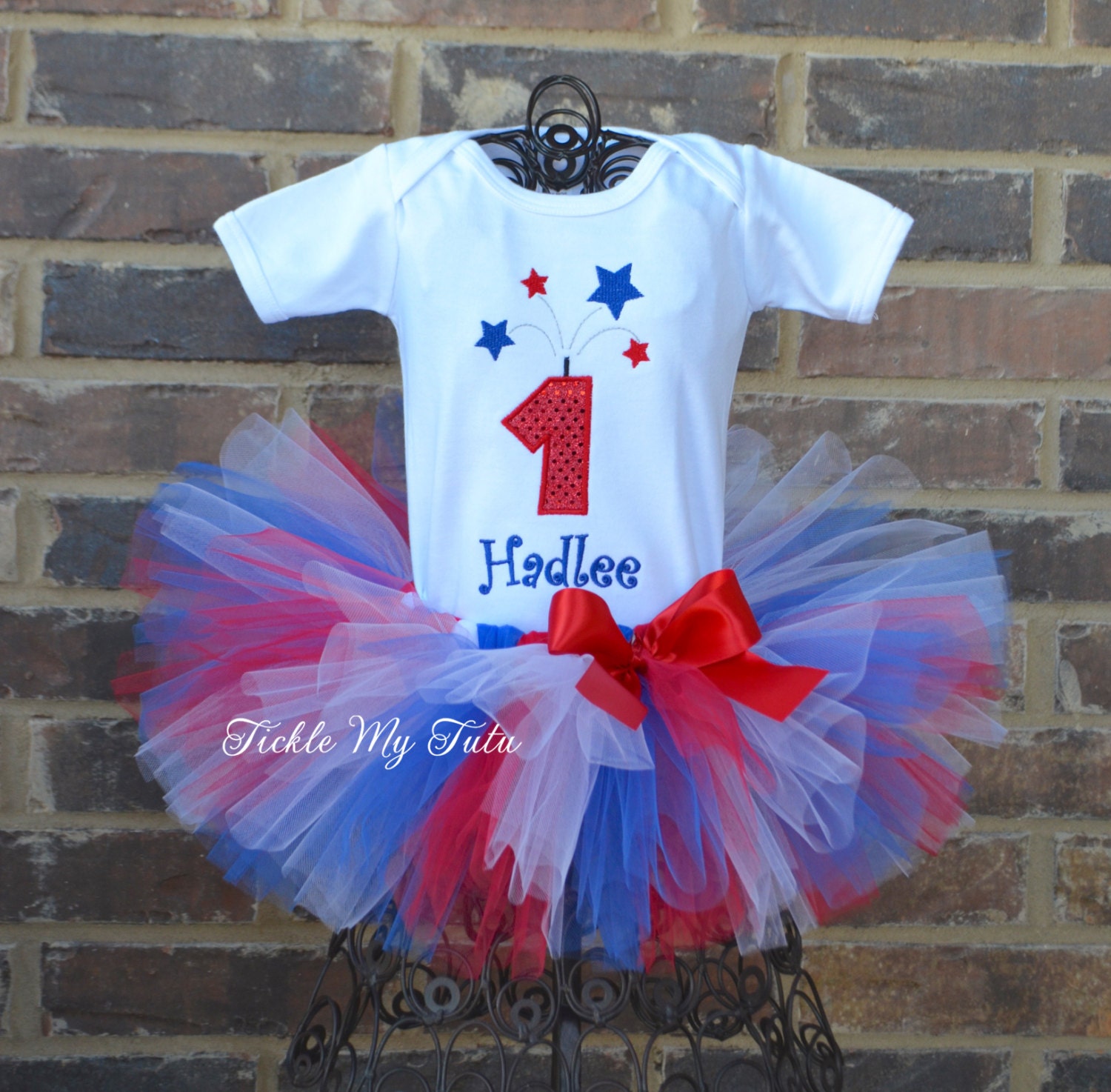Fourth of July Firecracker Birthday Number Tutu Outfit-4th of July ...