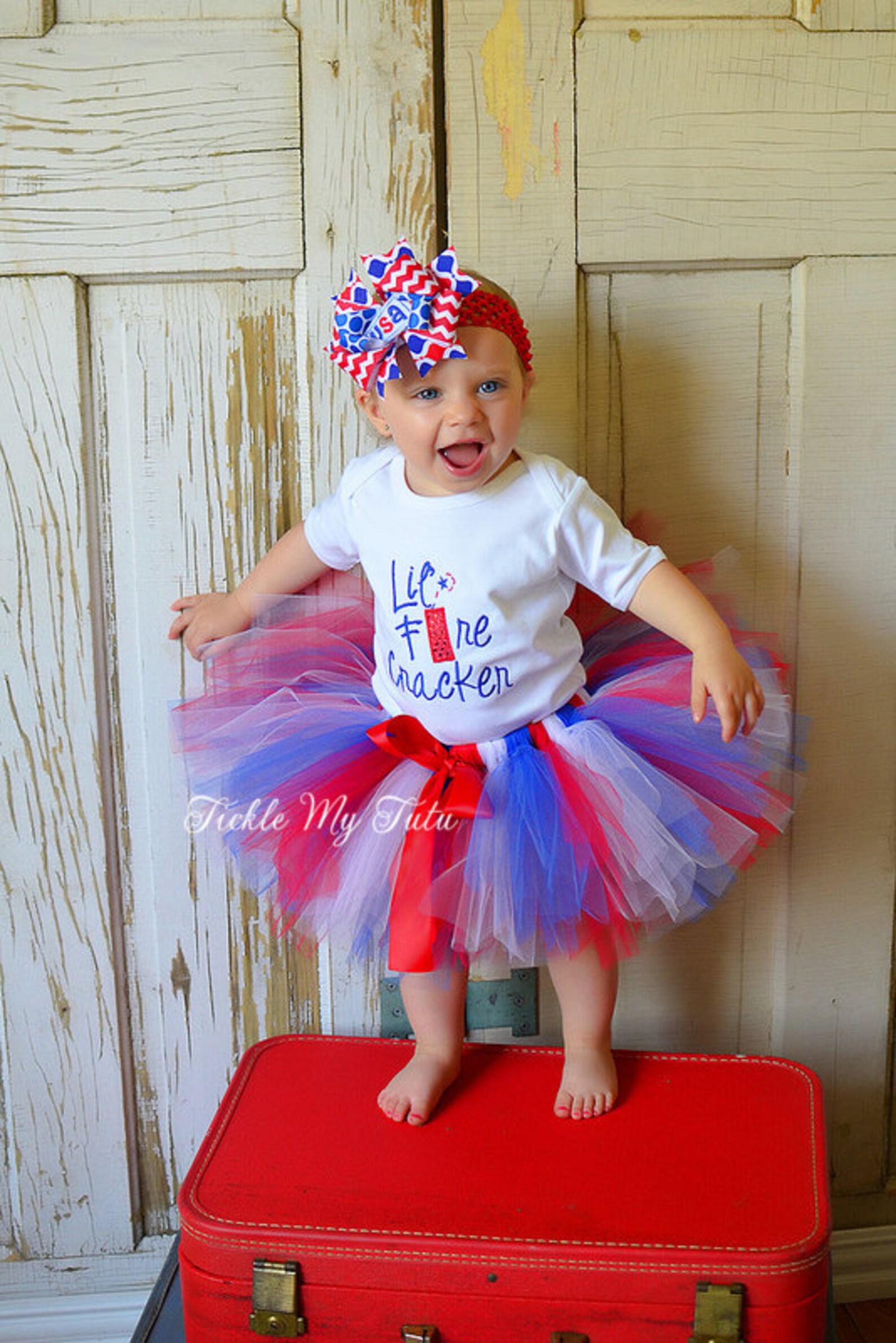Fourth of July Lil' Firecracker Tutu Outfit-4th of July Pageant Outfit ...