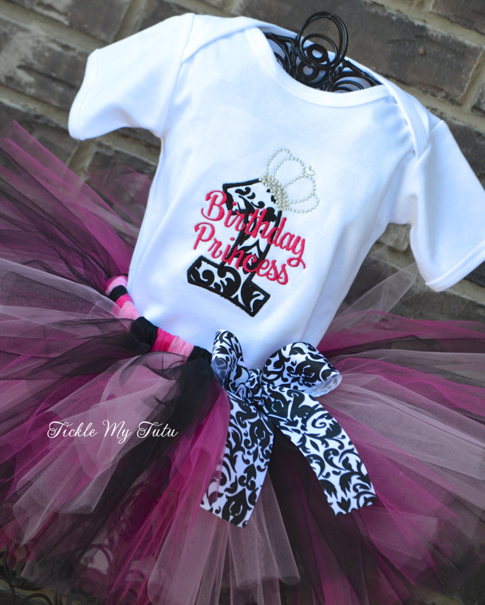 Damask Princess Birthday Tutu Outfit-elegant Princess Damask - Etsy