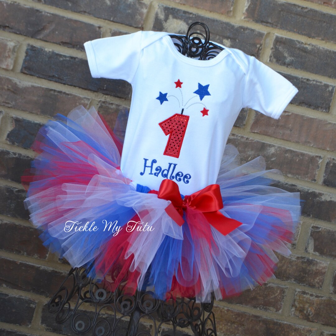 Fourth of July Firecracker Birthday Number Tutu Outfit-4th of July ...