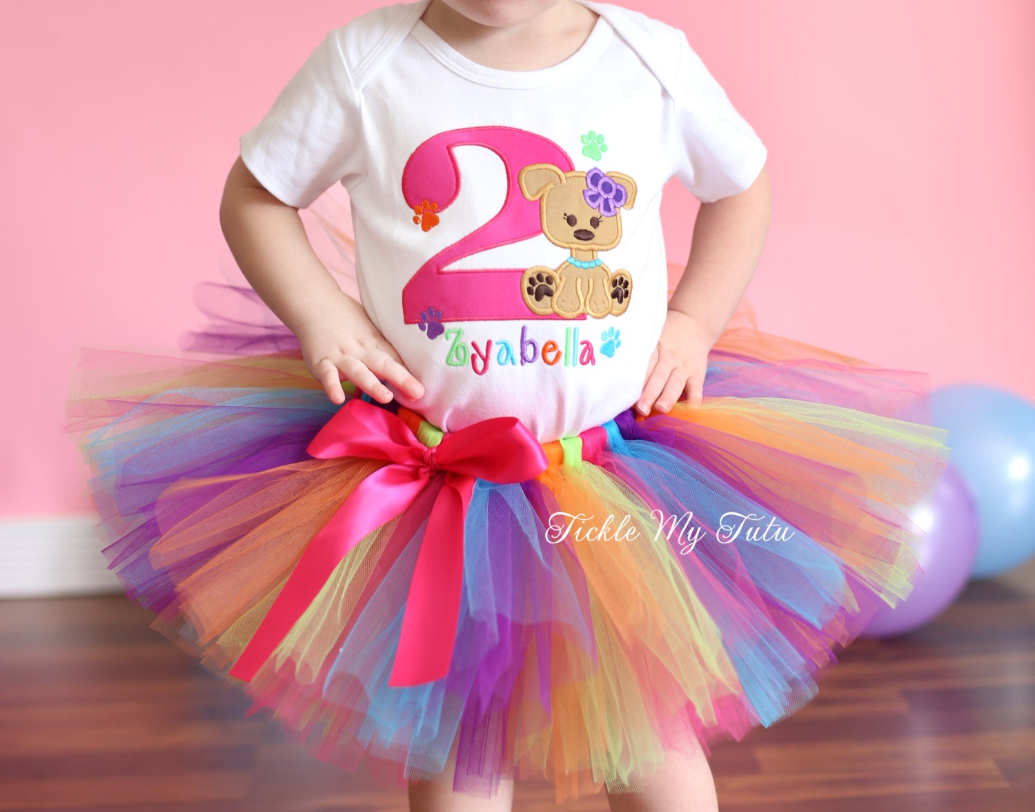 Puppy Paw-ty Birthday Tutu Outfit-puppy Themed Birthday Tutu Set-dog ...