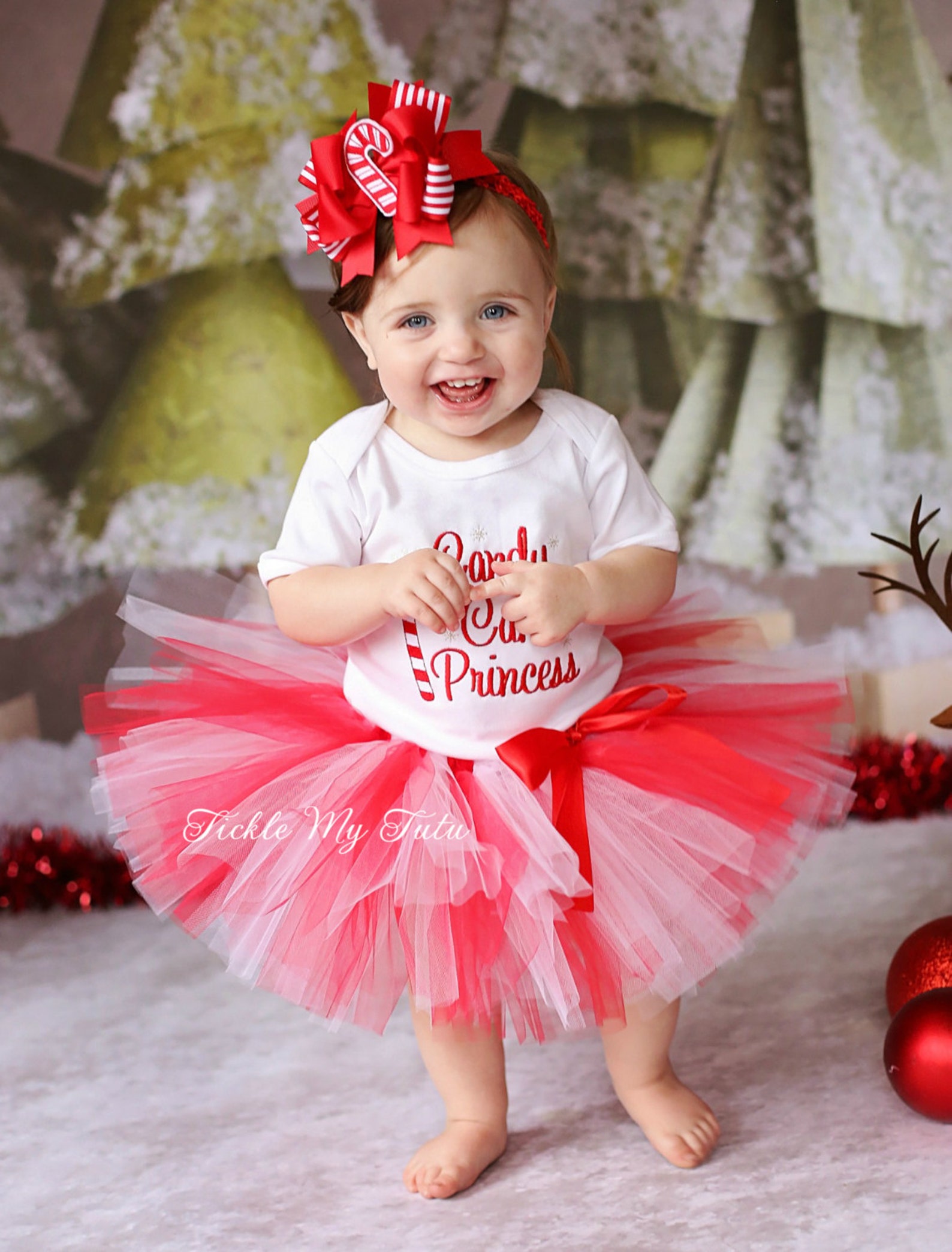 Candy Cane Princess Tutu Outfit-candy Cane Cutie-my First - Etsy