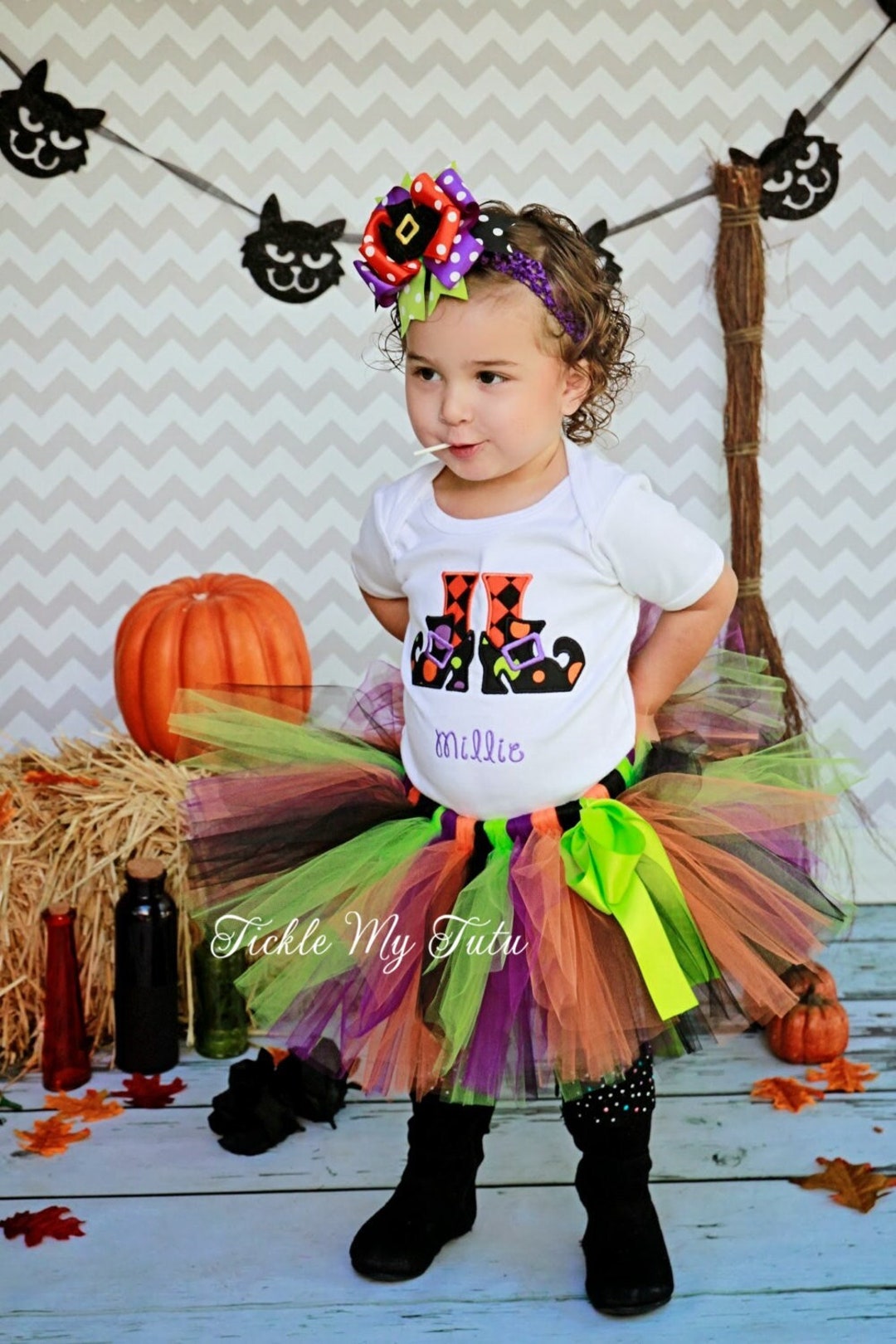 Halloween Tutu Outfit-witch's Feet Halloween Tutu Outfit-halloween ...