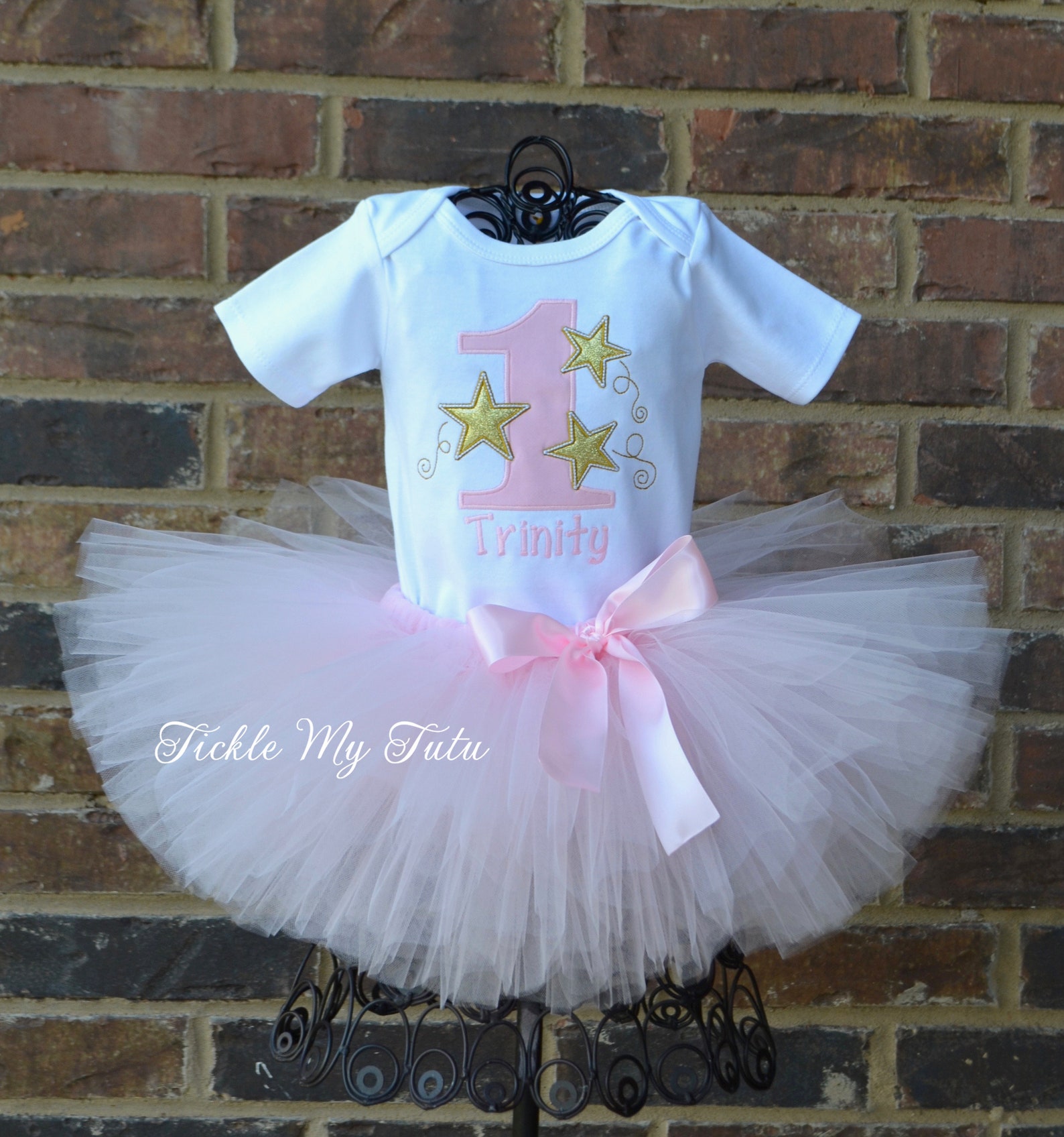 Twinkle Twinkle Little Star Birthday Tutu Outfit in Light Pink - Etsy