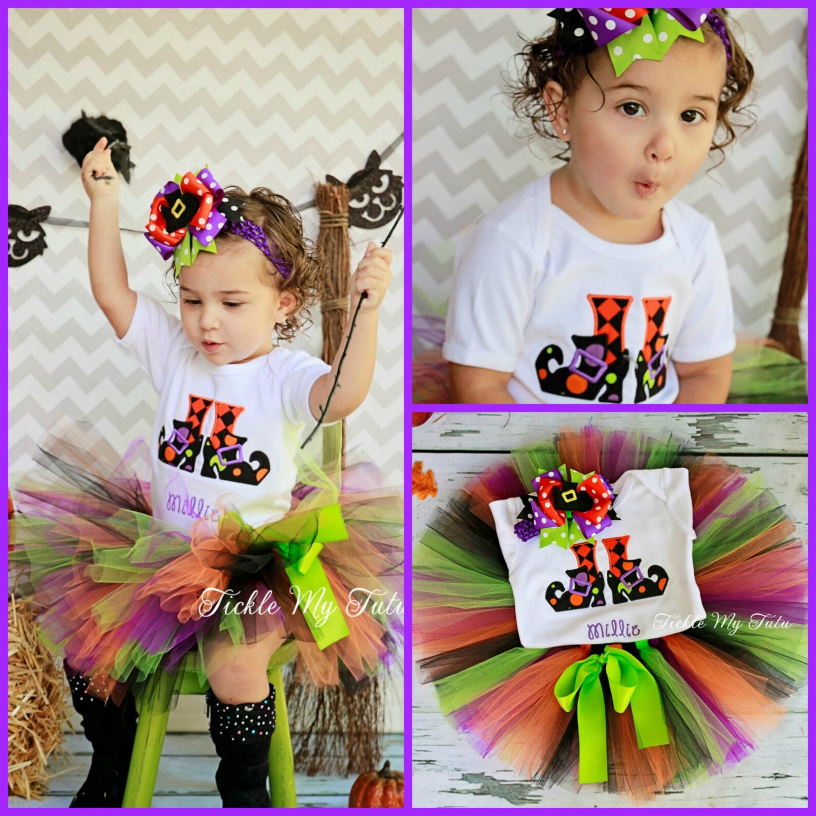 Halloween Tutu Outfit-witch's Feet Halloween Tutu Outfit-halloween ...