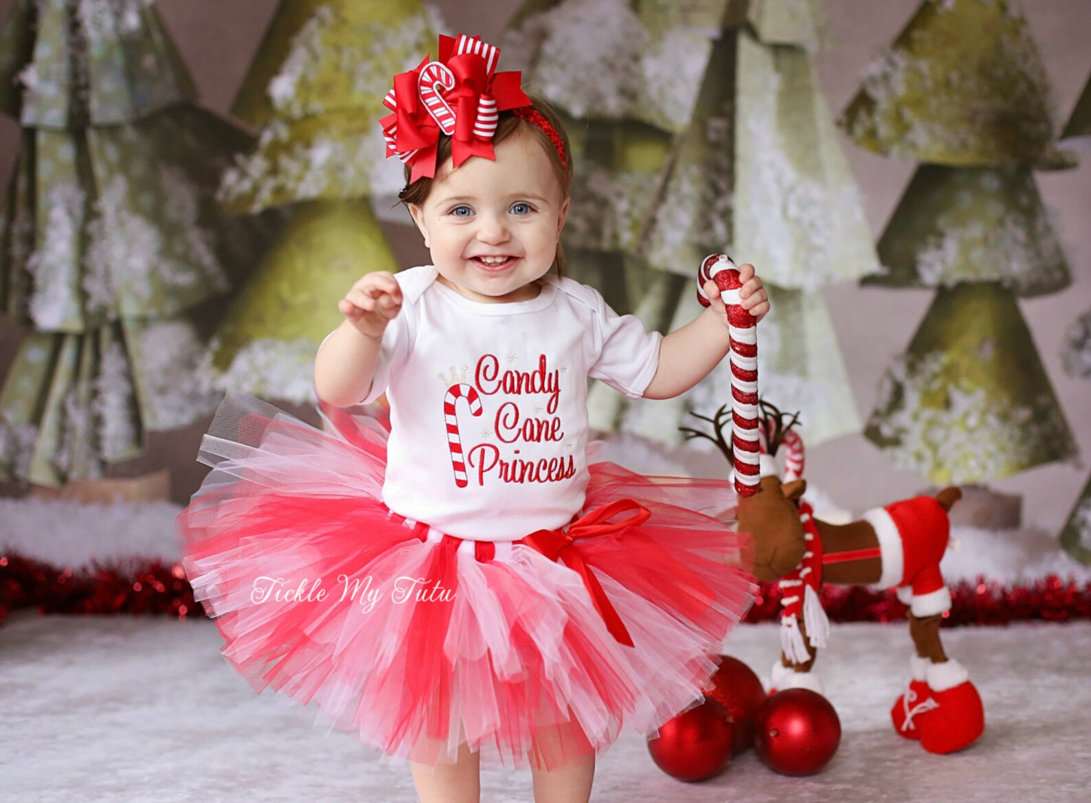 Candy Cane Princess Tutu Outfit-candy Cane Cutie-my First - Etsy