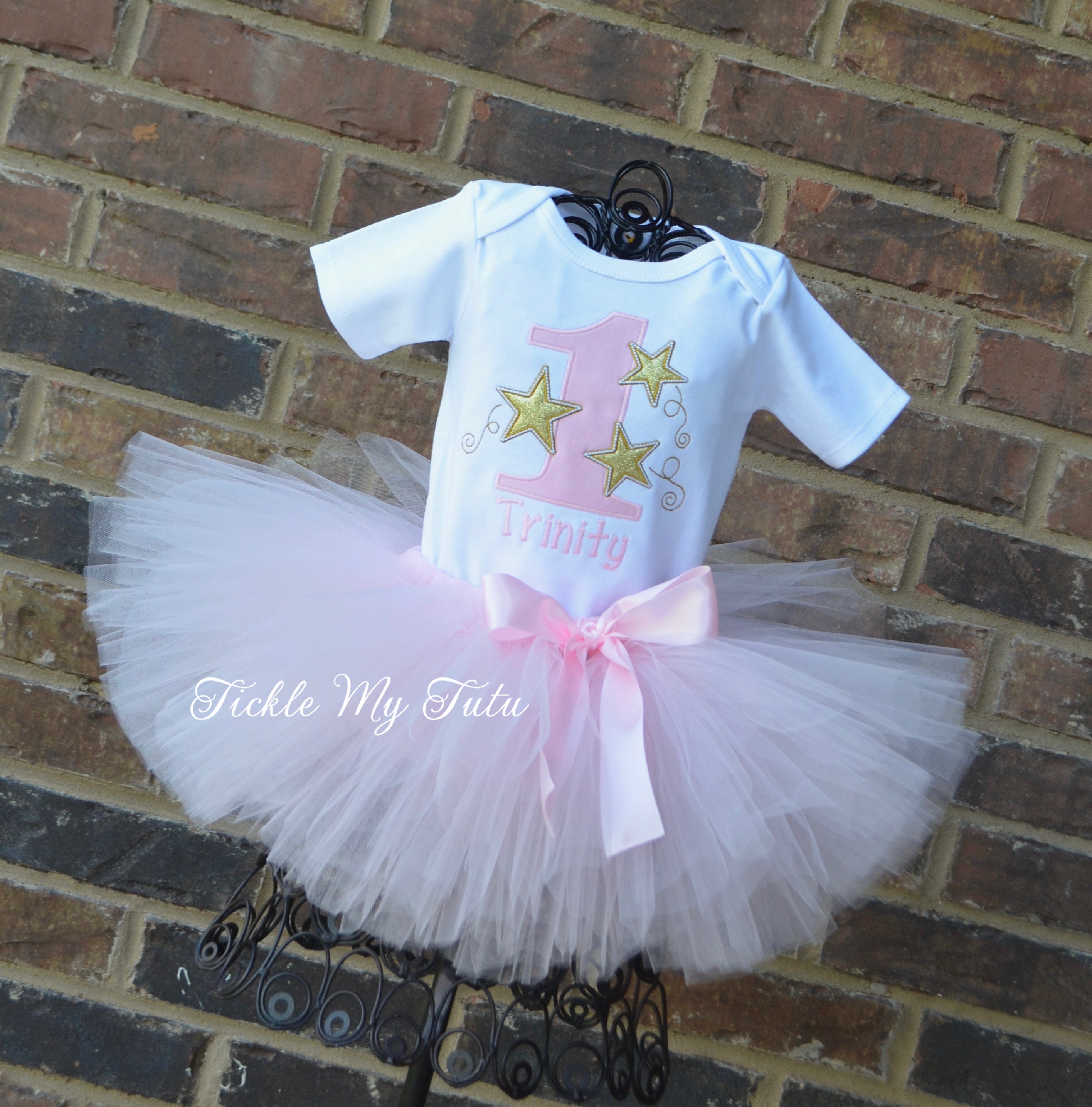 Twinkle Twinkle Little Star Birthday Tutu Outfit in Light Pink | Etsy
