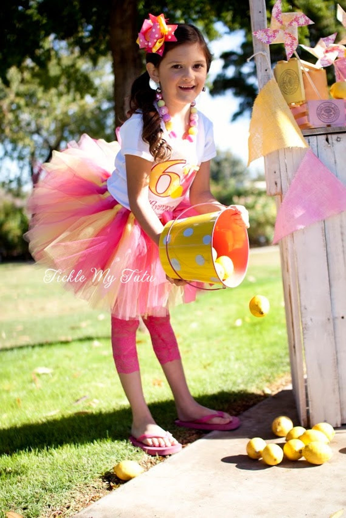 Pink Lemonade Themed Birthday Tutu Outfit-lemonade Stand - Etsy