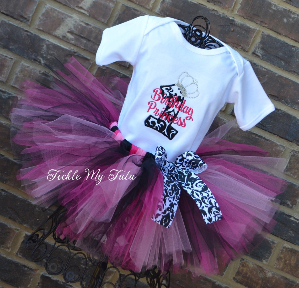 Damask Princess Birthday Tutu Outfit-elegant Princess Damask - Etsy