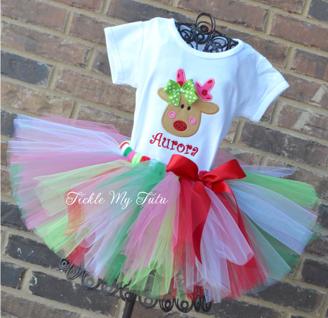 Girls Christmas Tutu Outfit-my First Christmas Outfit-christmas Pageant ...