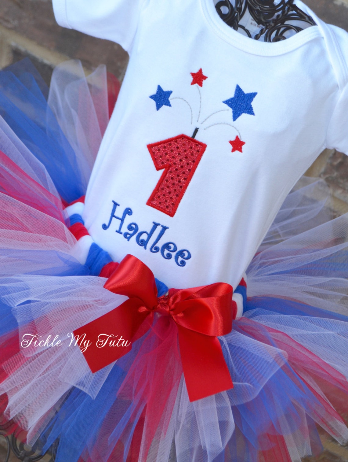 Fourth of July Firecracker Birthday Number Tutu Outfit-4th of July ...